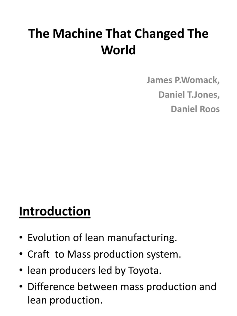 The Machine That Changed the World | PDF | Technology & Engineering
