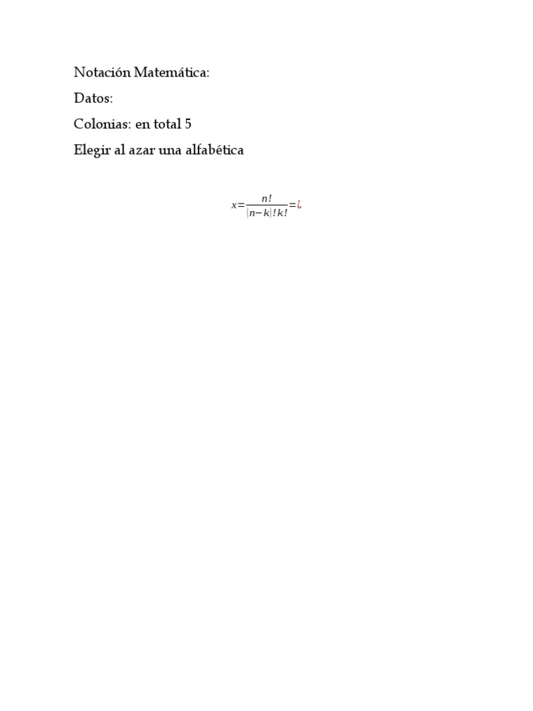 Notación Matemática | PDF