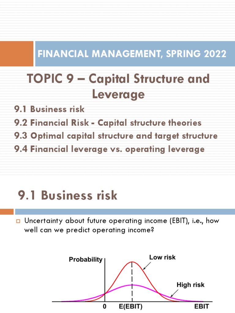 TOPIC 9 - Capital Structure and Leverage | PDF | Capital Structure | Leverage (Finance)