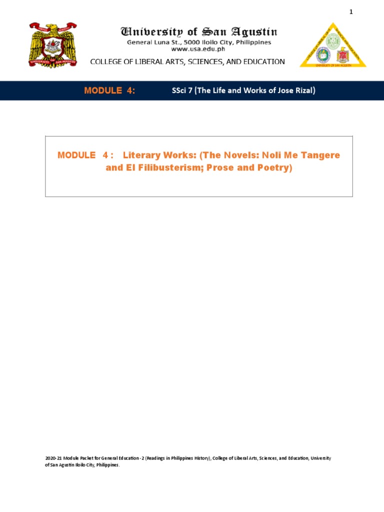 Module 4 SSCI 7 - Literary Works | PDF