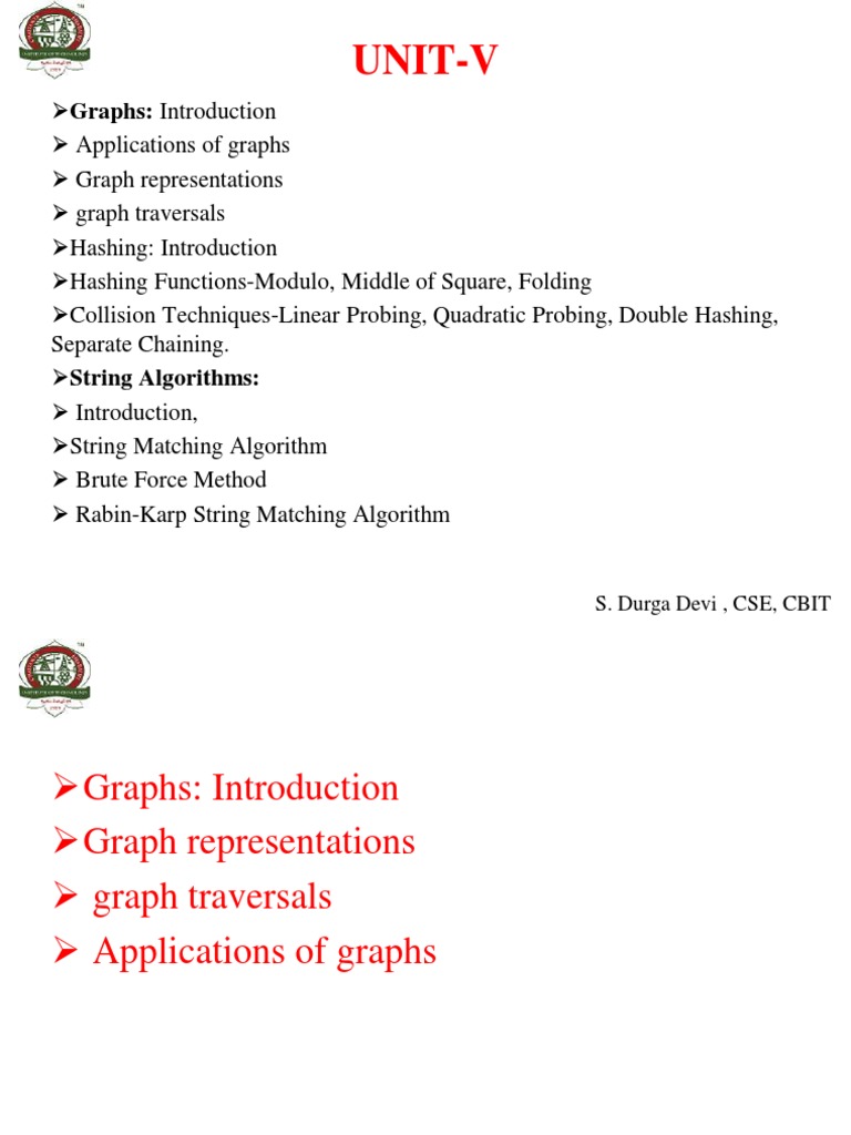 UNIT-5 1 (Graphs) | PDF | Vertex (Graph Theory) | Mathematical Relations