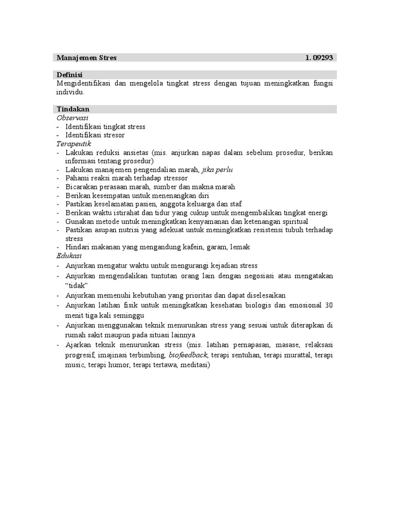 SIKI-1.09293 Manajemen Stres | PDF