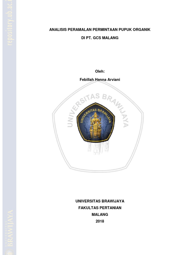 Skripsi Permintaan Pupuk Arima | PDF