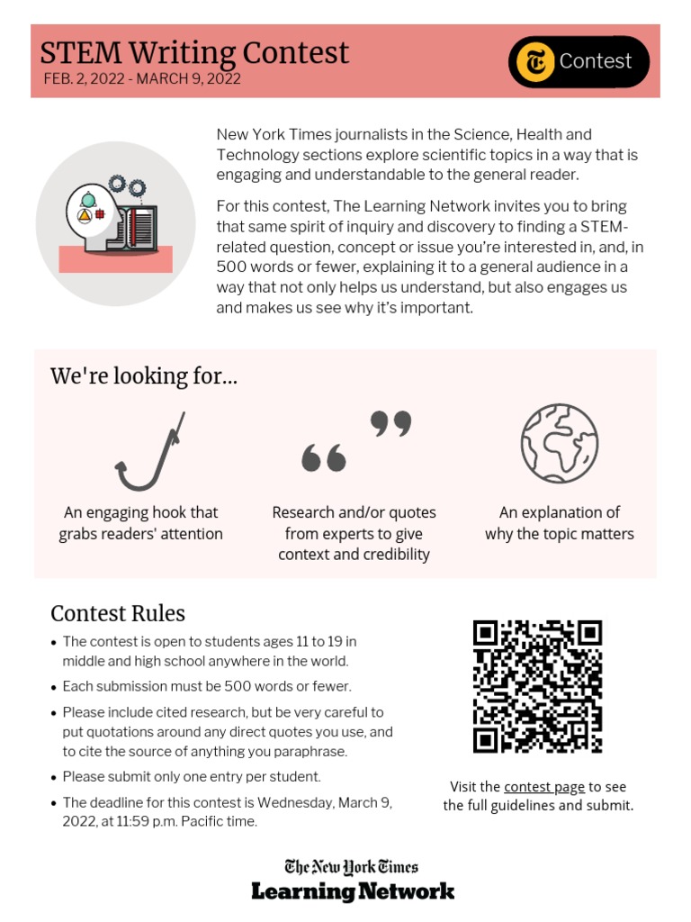 New York Times STEM Writing Contest | PDF