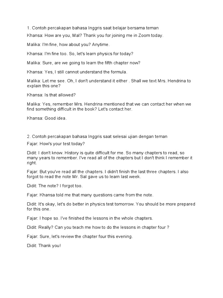 Conversation | PDF | Foods