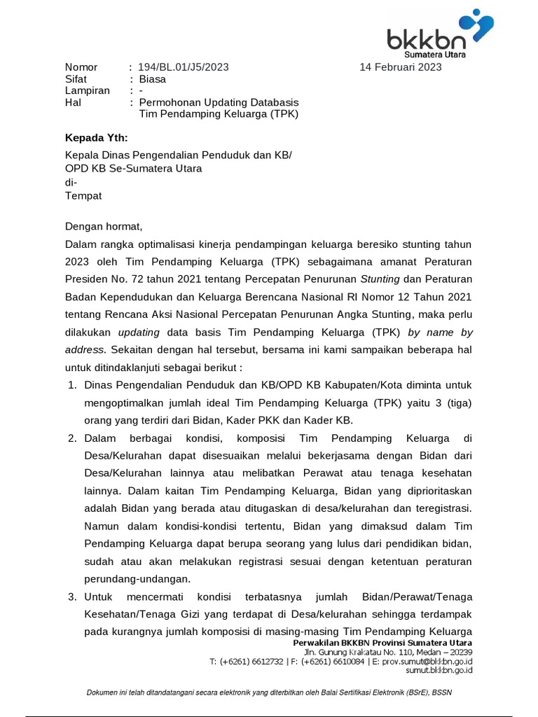 Permohonan Update Data TPK 2023 | PDF