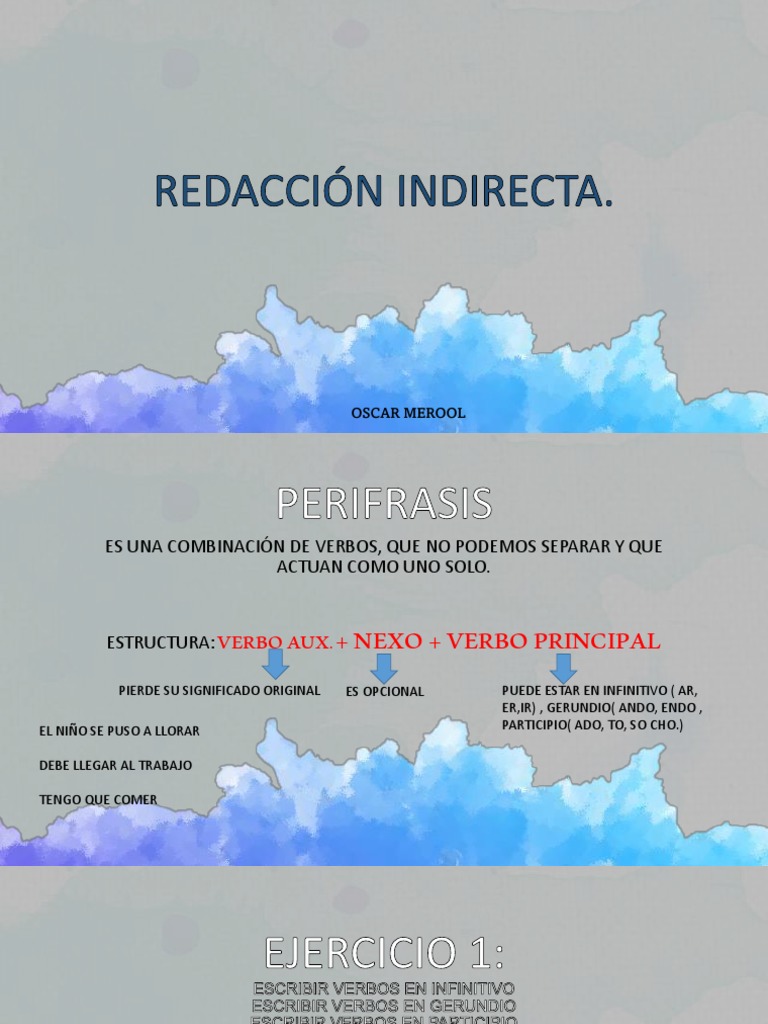 Redacción Indirecta Uaemex Curso | PDF | Narración | Gramática