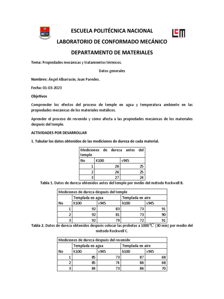 Informe 5 IPM Conformado | PDF | Metalurgia | Ingeniería de Edificación