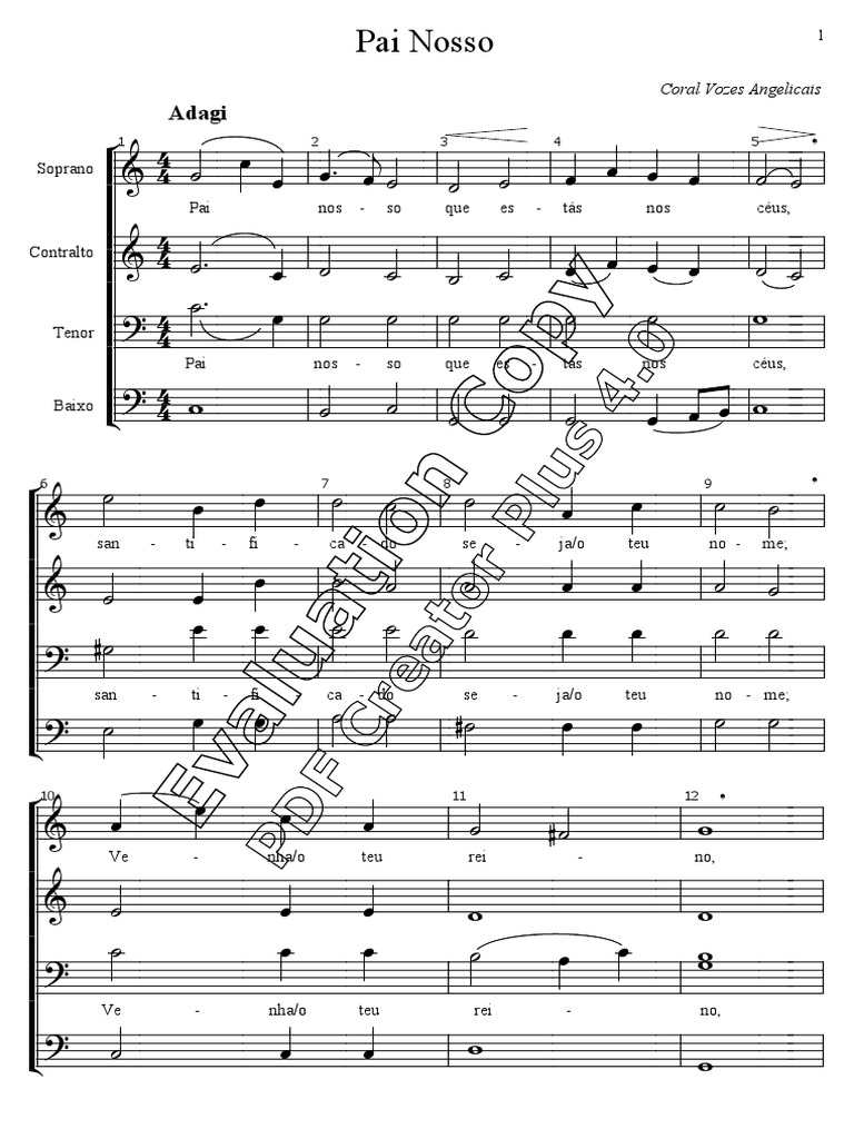 Pai Nosso 4v - Partitura | PDF