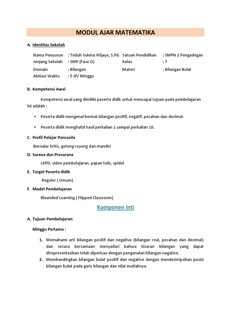 Bahan Ajar PECAHAN Teduh | PDF