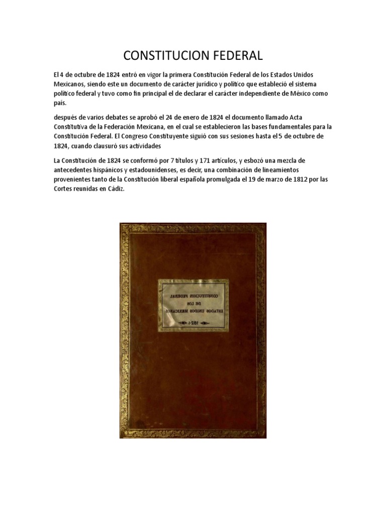 Constitucion Federal | PDF | Constitución | Gobierno