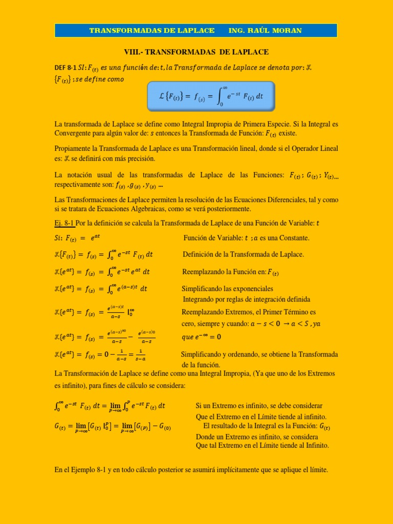 Color-Transformadas de Laplace 1-2021 | PDF | Integral | Transformada de Laplace
