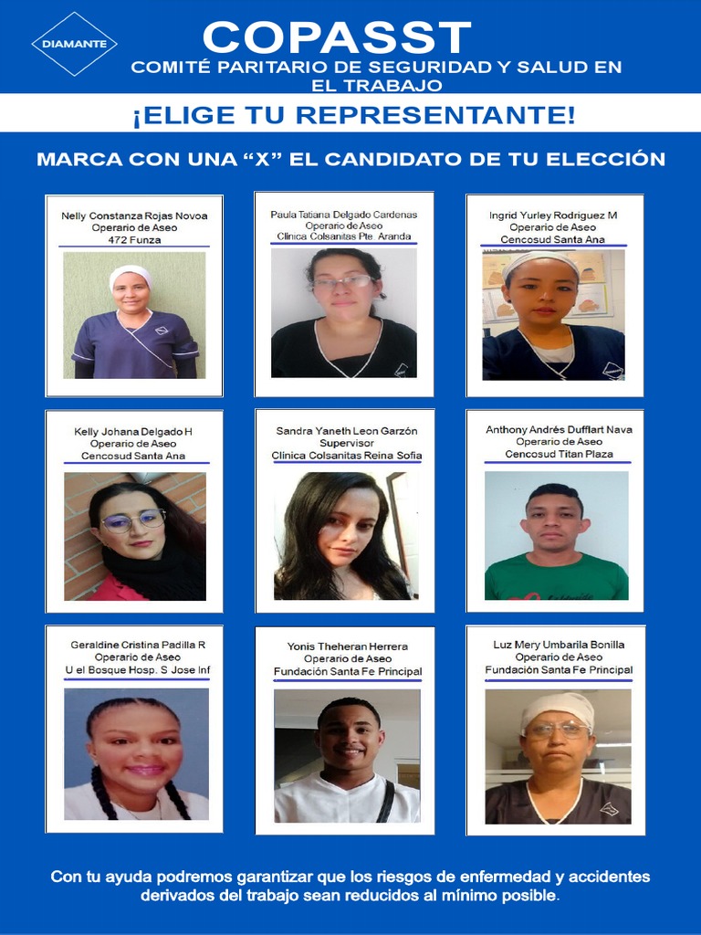 Tarjeton de Votación Copasst Bogota | PDF