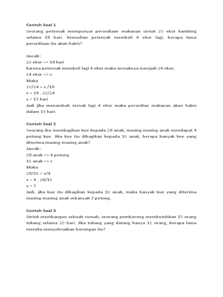 Contoh Soal MTK | PDF