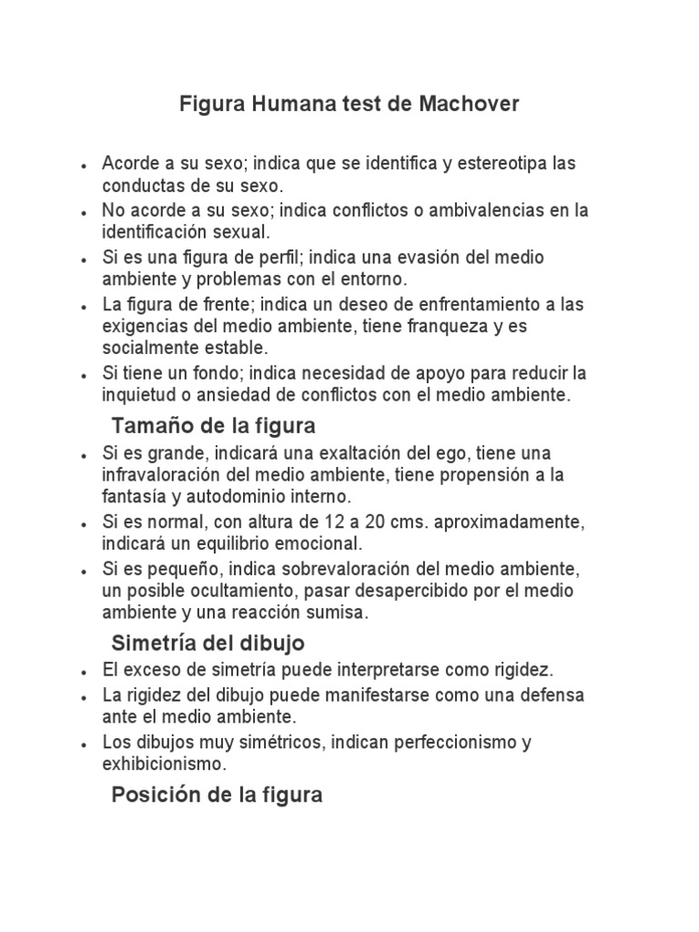 Figura Humana Test de Machover | PDF | Expresión facial | Hombre