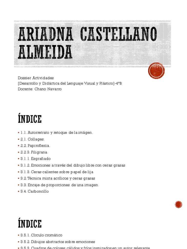 Dossier Final Ariadna Castellano - Compressed | PDF | Color | Pinturas