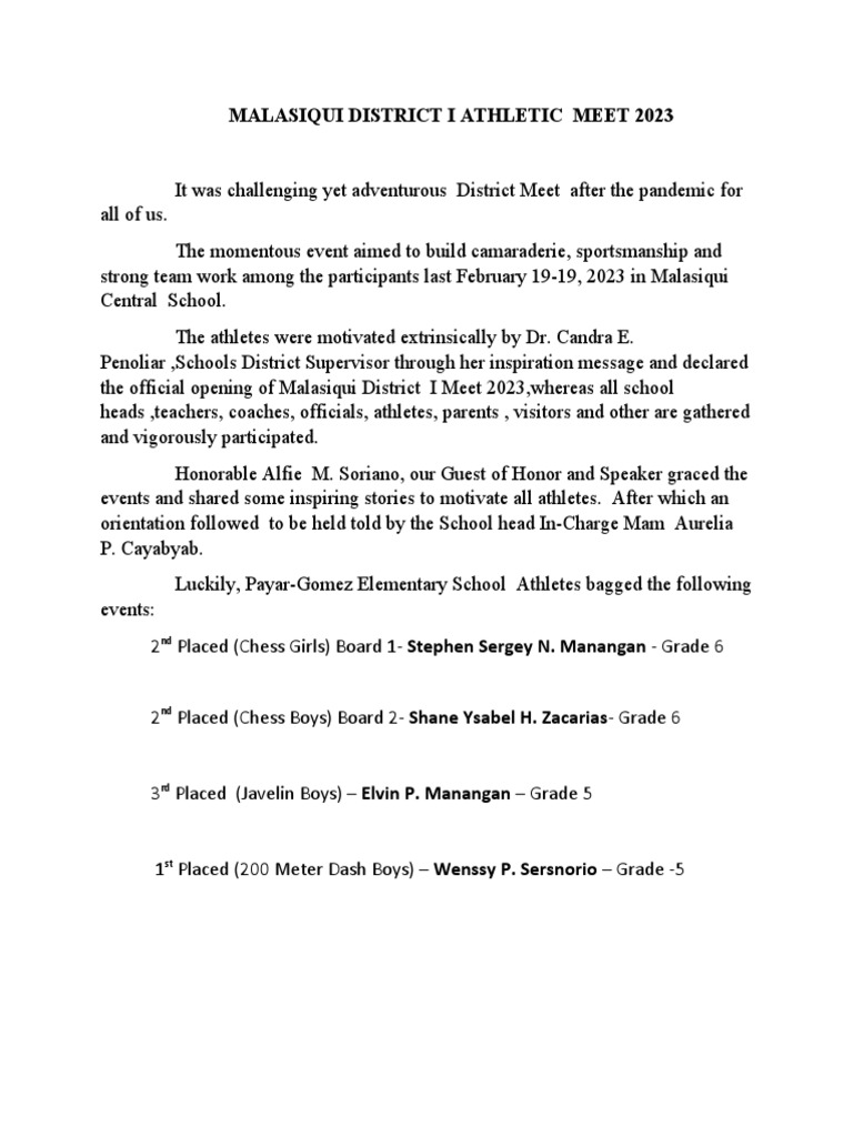 DISTRICT MEET 2023.docxmayo | PDF