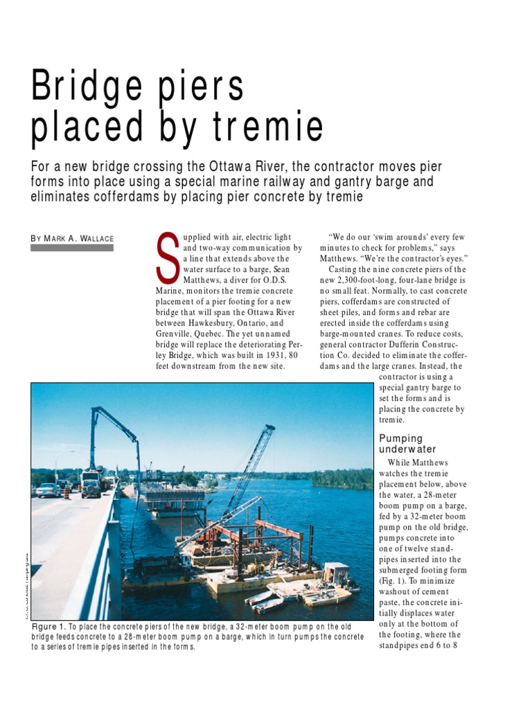 Concrete Construction Article PDF - Bridge Piers Placed by Tremie ...