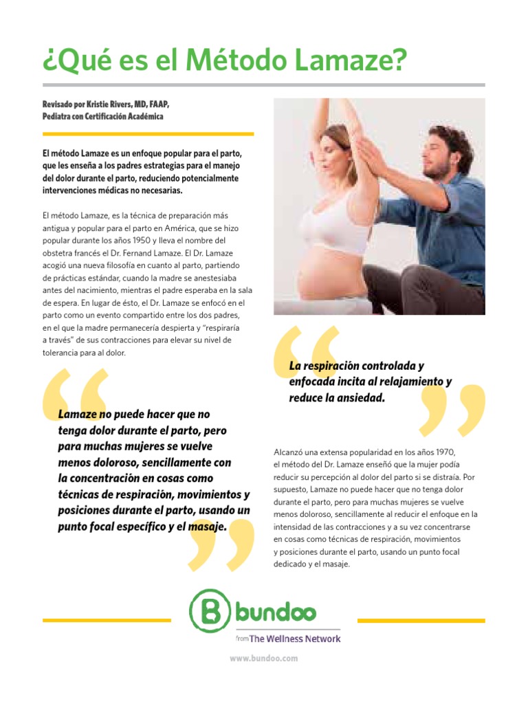El método Lamaze: una guía popular para el parto natural a través de la respiración y el ...