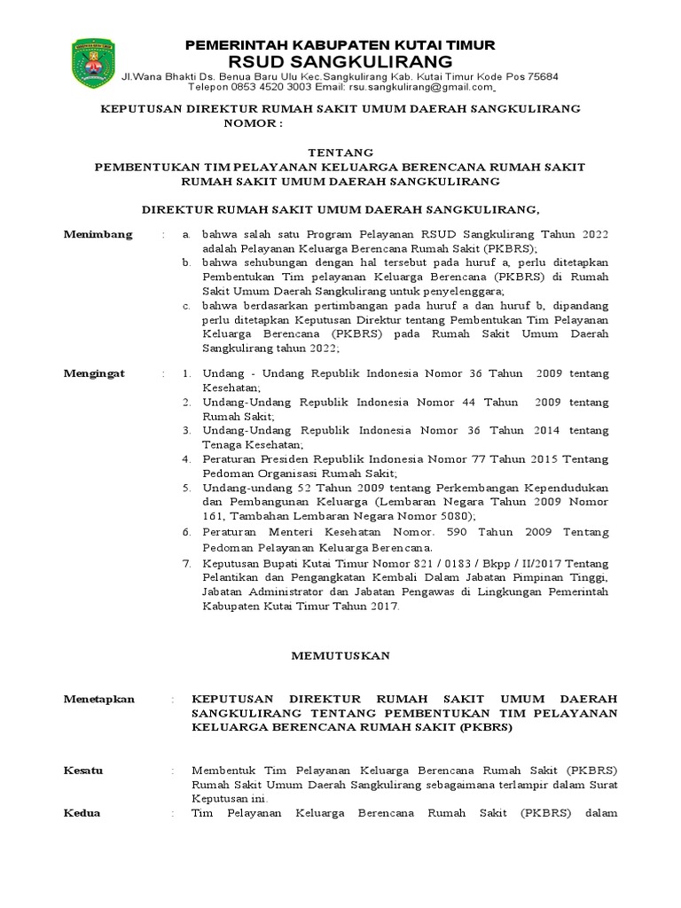 Ep. 2.1 Penetapan Tim PKBRS | PDF