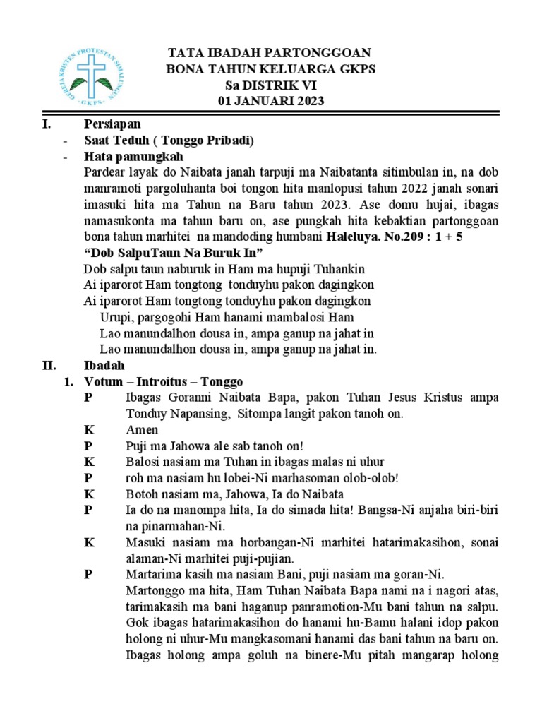 Tatib Bona Tahun Keluarga 2023 | PDF