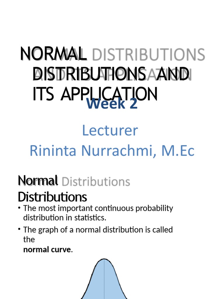 Week 2 - Probability and Normal Distribution | PDF | Normal ...