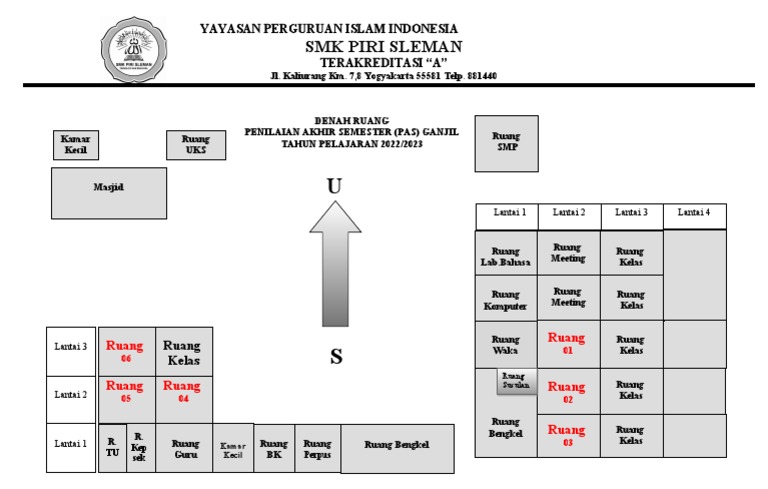Denah Ruang PAS Ganjil 2022 | PDF