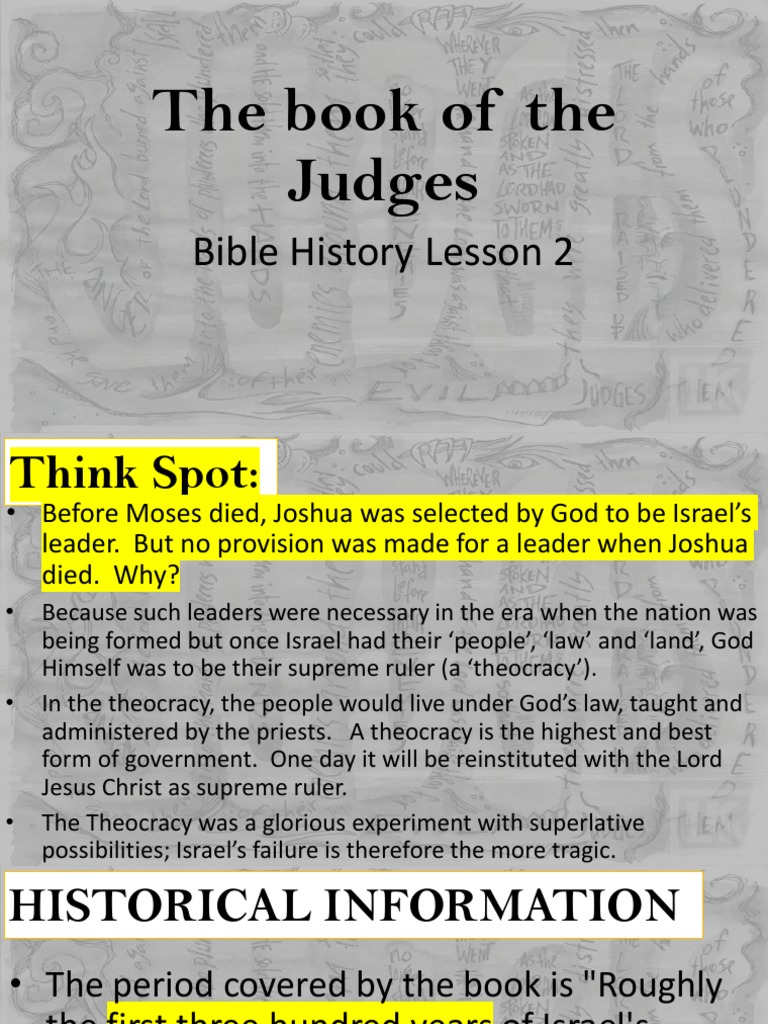 History of Israel in Judges | PDF | Book Of Judges | Old Testament Books