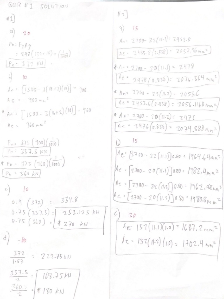 Quiz 1 Solution | PDF