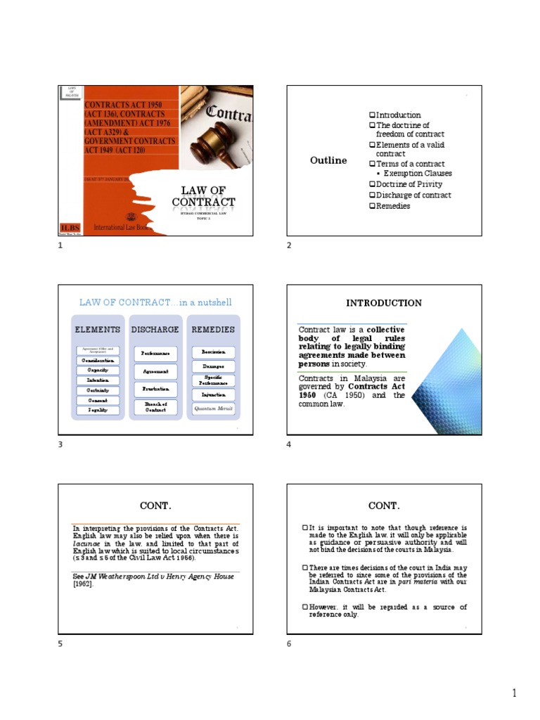Topic 3 - Law of Contract | PDF | Offer And Acceptance | Private Law
