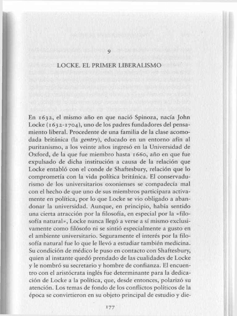 Camps, Victoria - Locke. El Primer Liberalismo | PDF