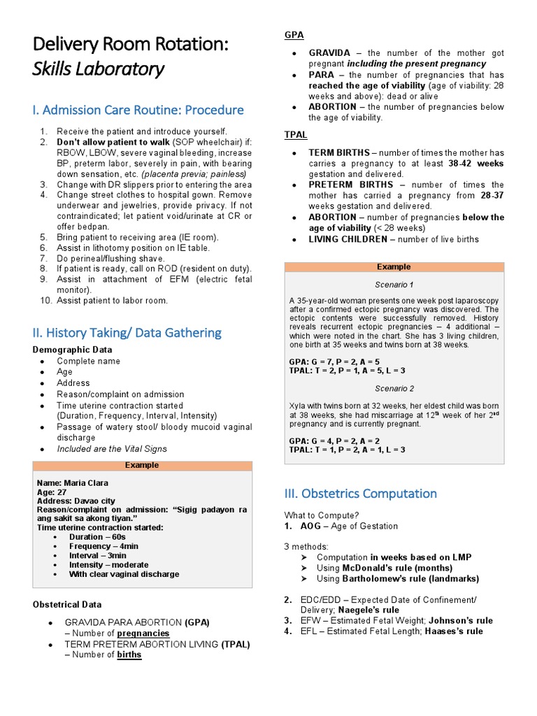 2 Delivery Room Rotation 3 | PDF | Childbirth | Postpartum Period