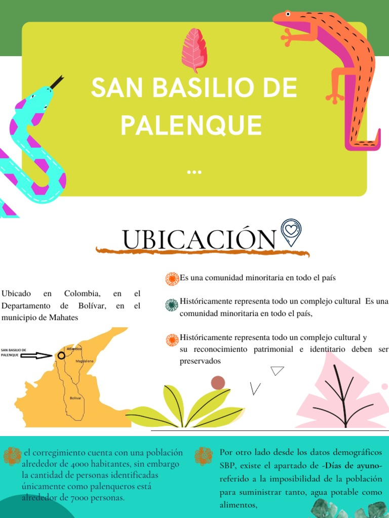 SAN BASILIO DE PALENQUE (Presentación) | PDF | Agua | Colombia