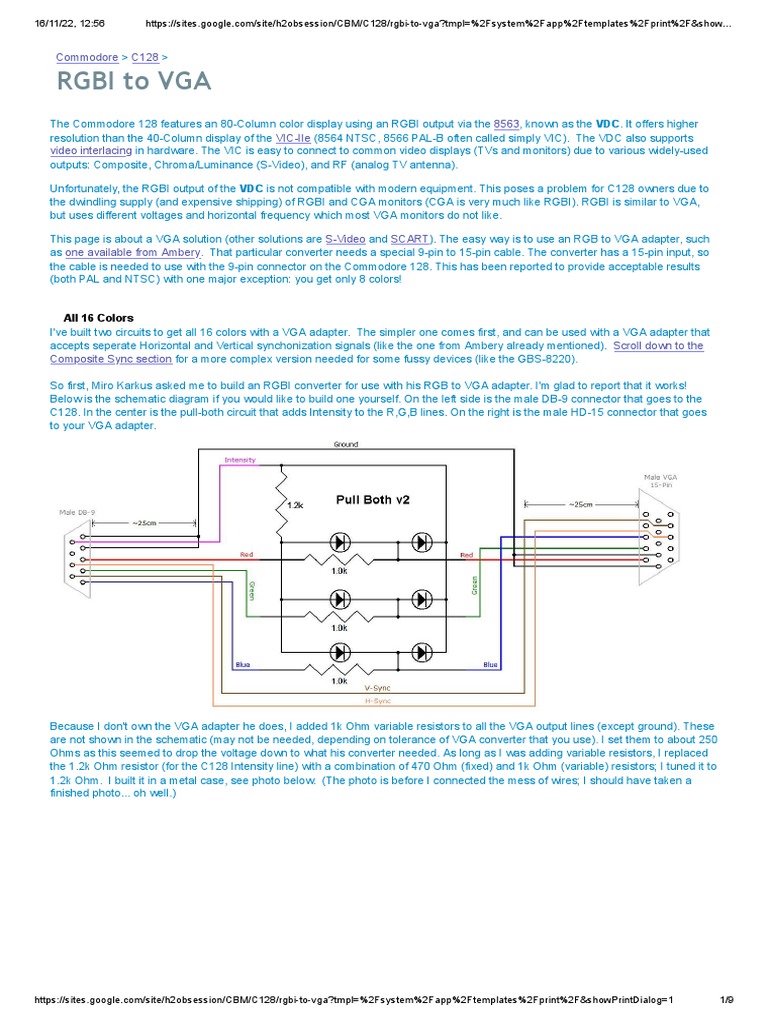 Rgbi To Vga | PDF | Electrical Engineering | Broadcast Engineering