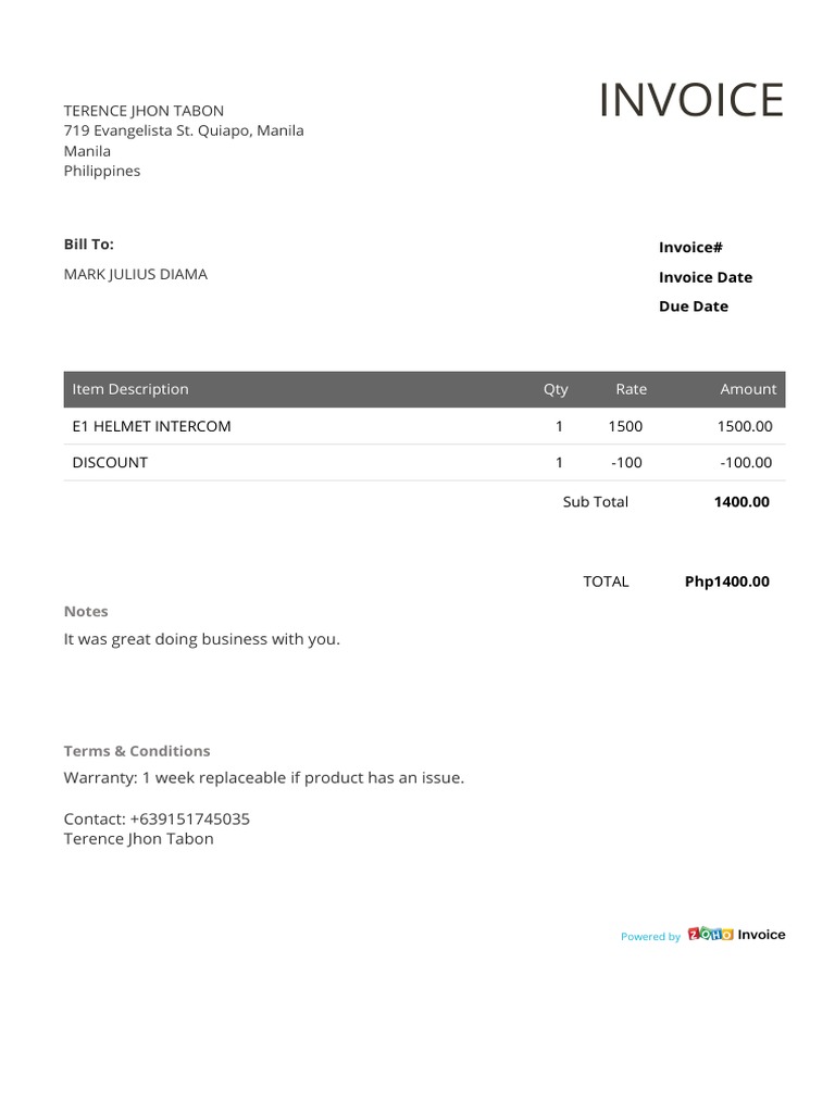 Sample Invoice | PDF
