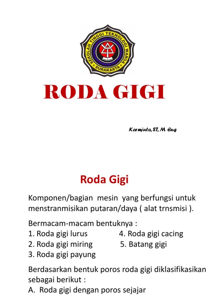 6 Roda Gigi | PDF