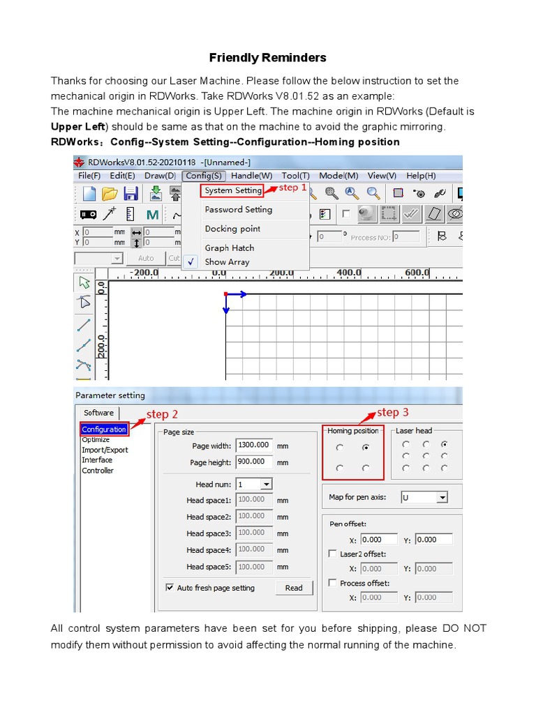 Laser Machine Setup Guide | PDF