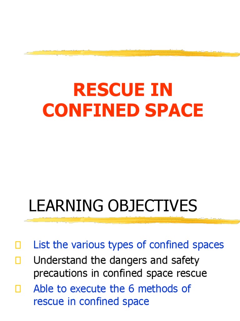 Rescue Plan For Confined Space | Download Free PDF | Hazards | Safety