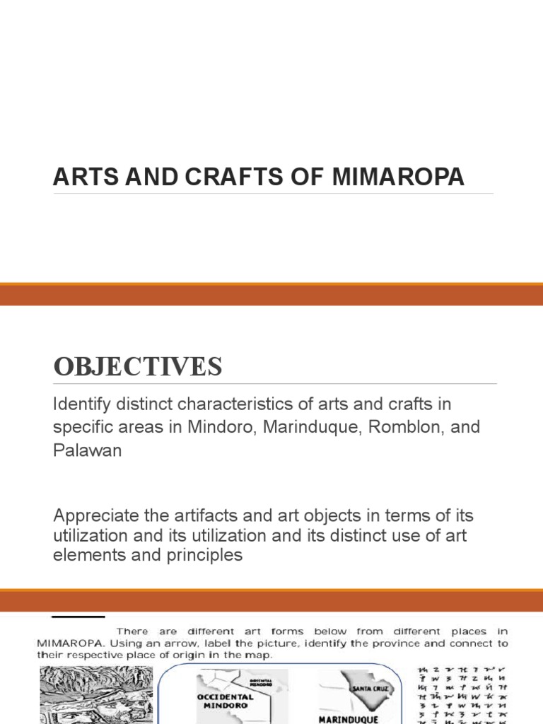 The Distinct Arts and Crafts of MIMAROPA: Combining Indigenous ...