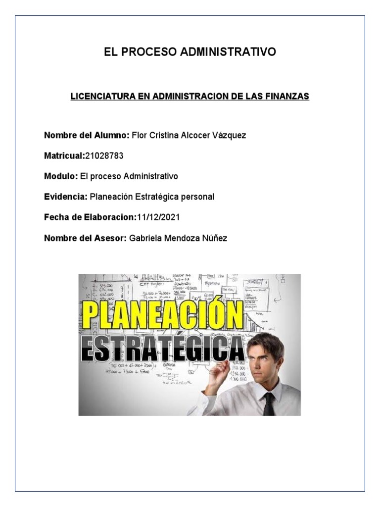 Tarea 4-Planeacion Estrategica Personal | PDF | Análisis FODA | Economias