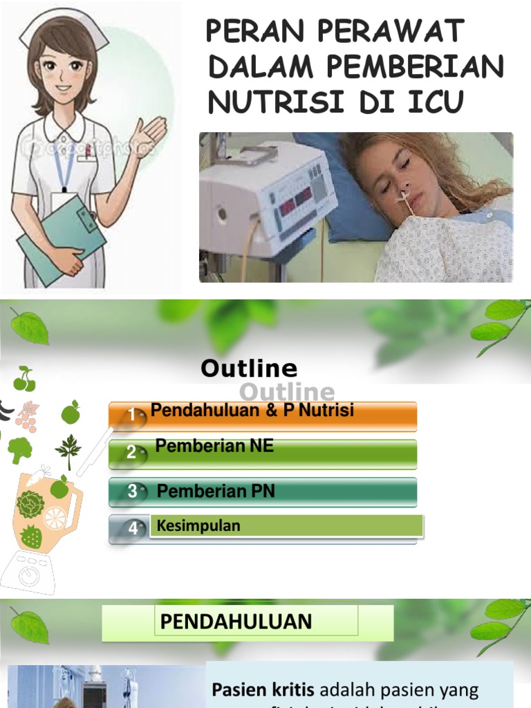 Peran Perawat Dalam Pemberian Nutrisi Di ICU | PDF | Kesehatan Holistik