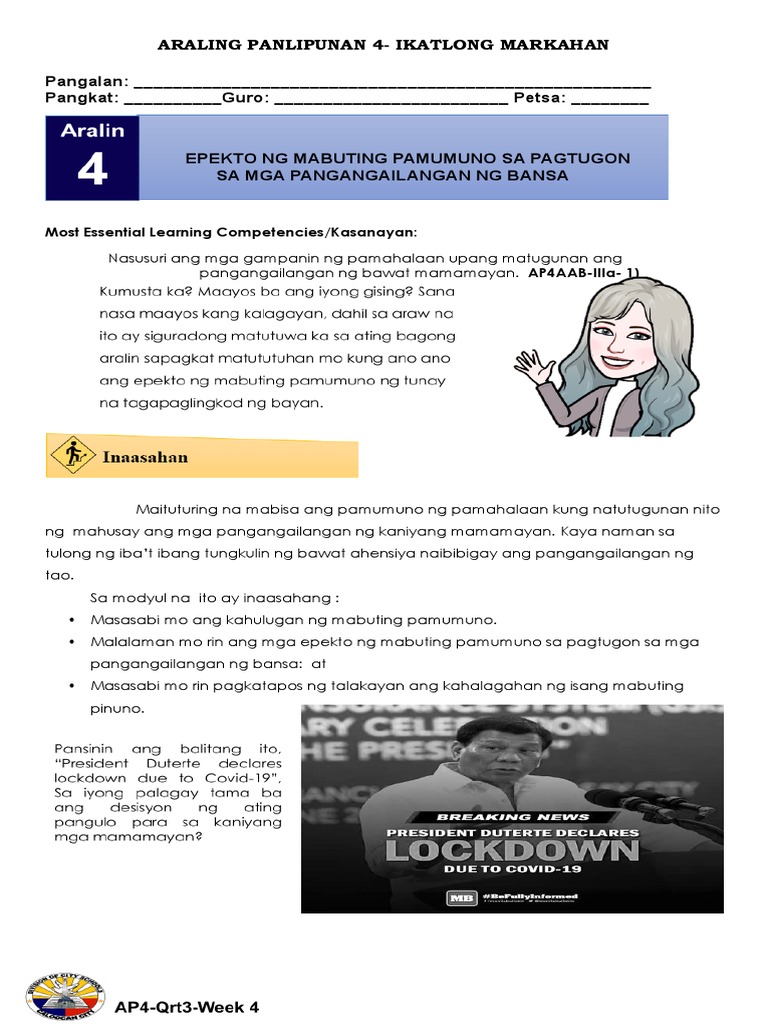 AP 4 Q3 Week 4 | PDF