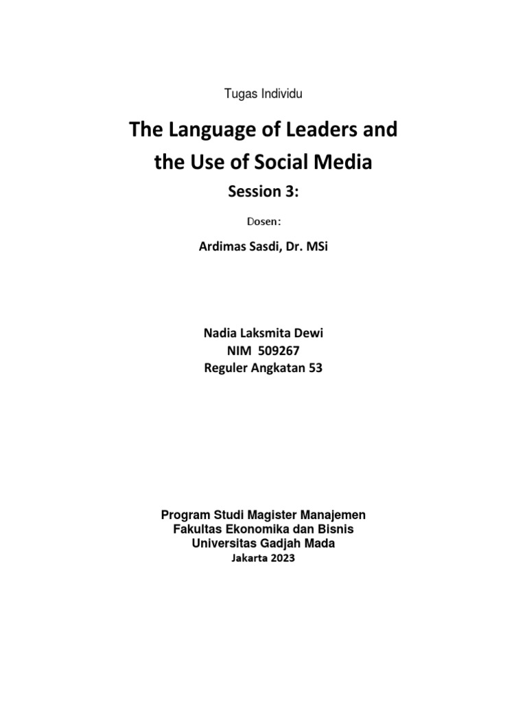 Language of Leaders | PDF