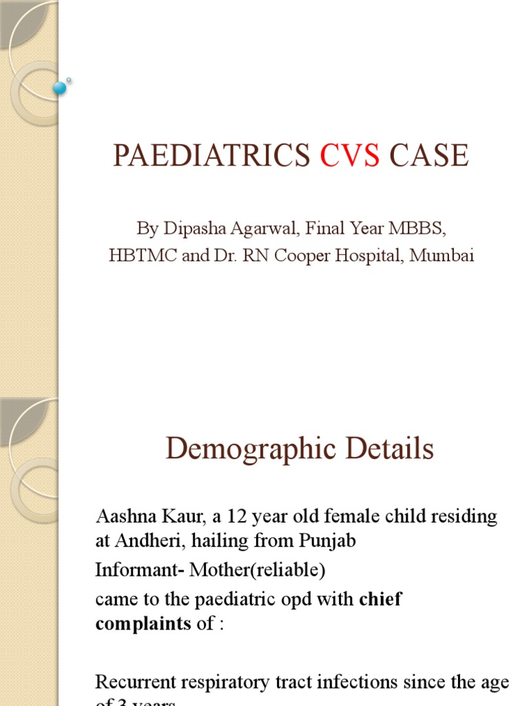 Clinical Case Presentation Congenital Heart Disease | PDF | Heart ...