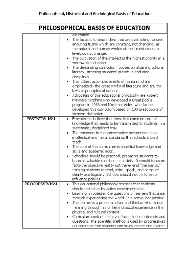 Basis of Education | PDF | Constructivism (Philosophy Of Education ...