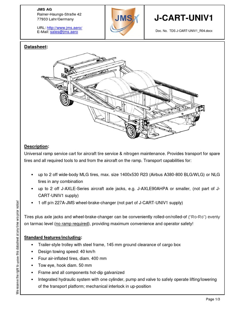 TDS - J Cart Univ1 | PDF | Manufactured Goods | Vehicles