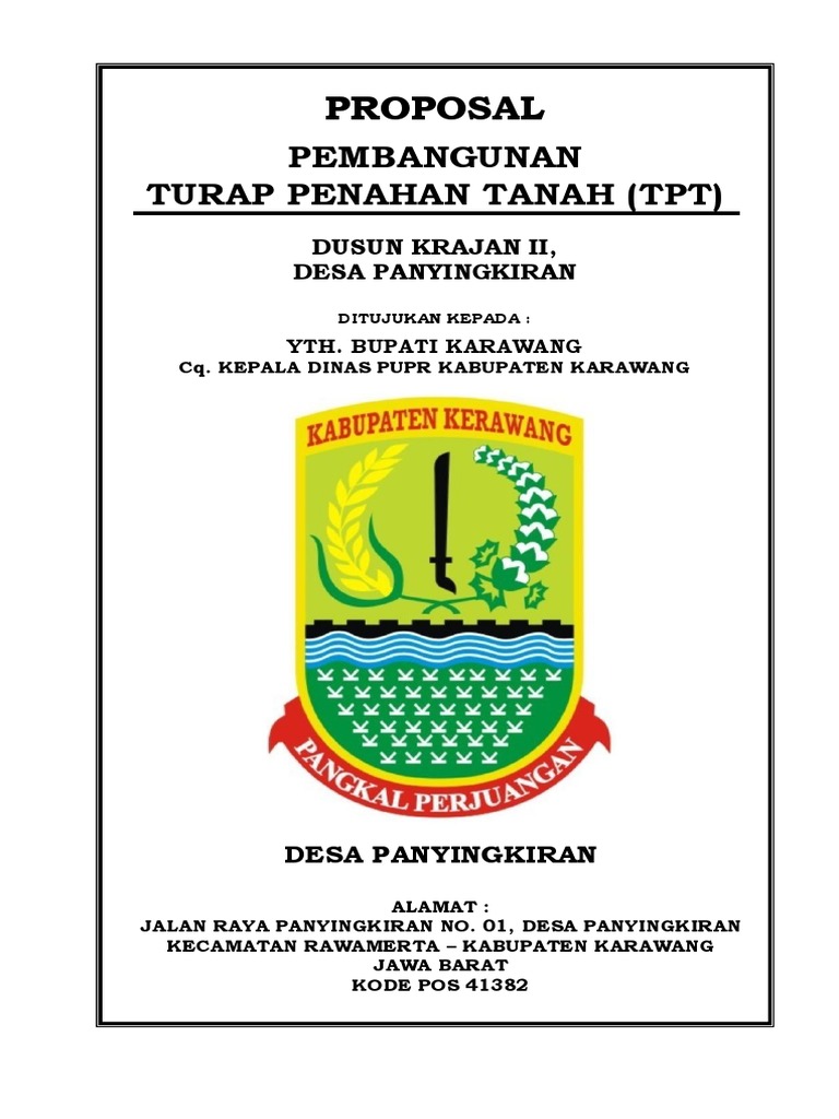 Proposal Turap Penahan Tanah | PDF