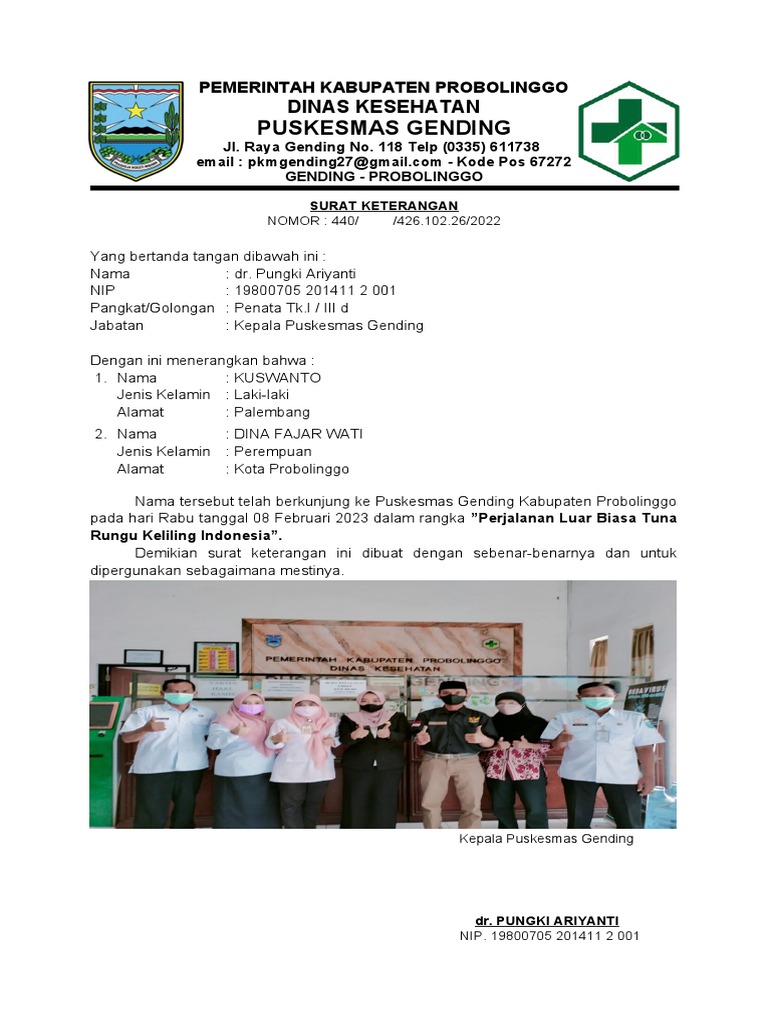 Surat Keterangan Tuna Rungu | PDF