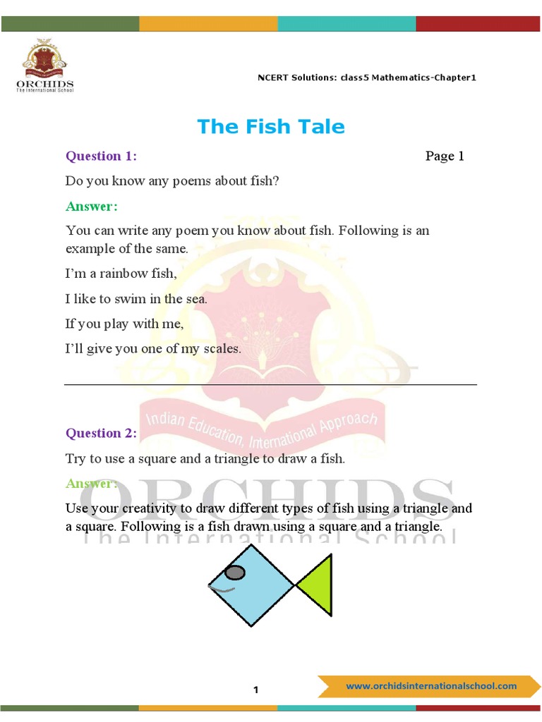 Grade 5 Chapter 1 The Fish Tale | PDF | Speed | Weight