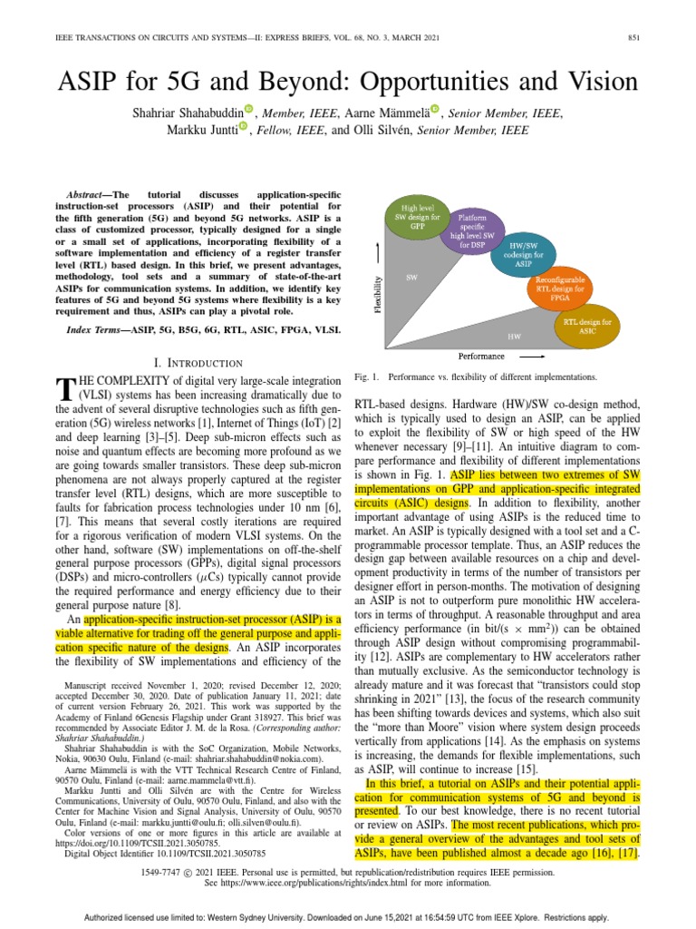 ASIP For 5G and Beyond Opportunities and Vision | PDF | Orthogonal Frequency Division ...